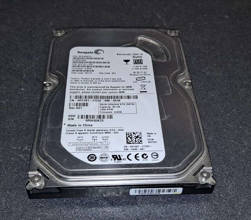 Disque Dur Seagate Barracuda 7200.10 ST380815AS SATA 80 Go 3,5 - Vente ...